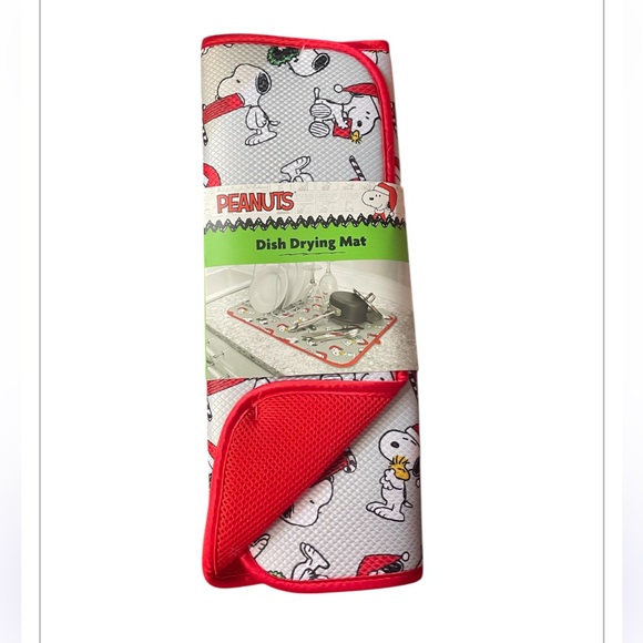 Peanuts | Kitchen | Peanuts Snoopy Red And White Dish Drying Mat | Poshmark